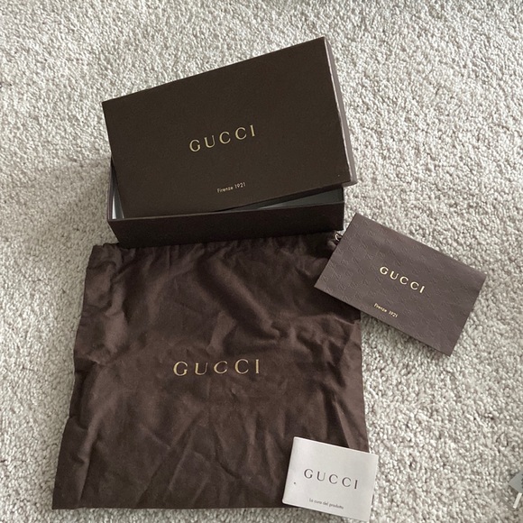Gucci | Other | Authentic Gucci Gift Box With Dust Bag And Receipt ...